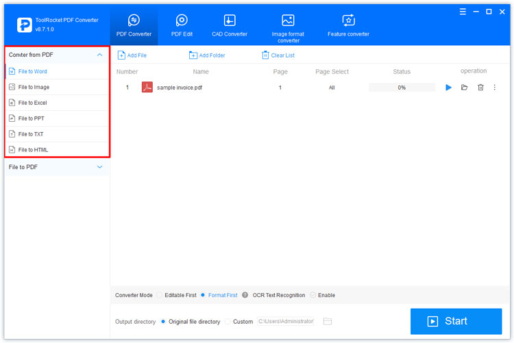 How To Use Toolrocket Pdf Converter For File Converting